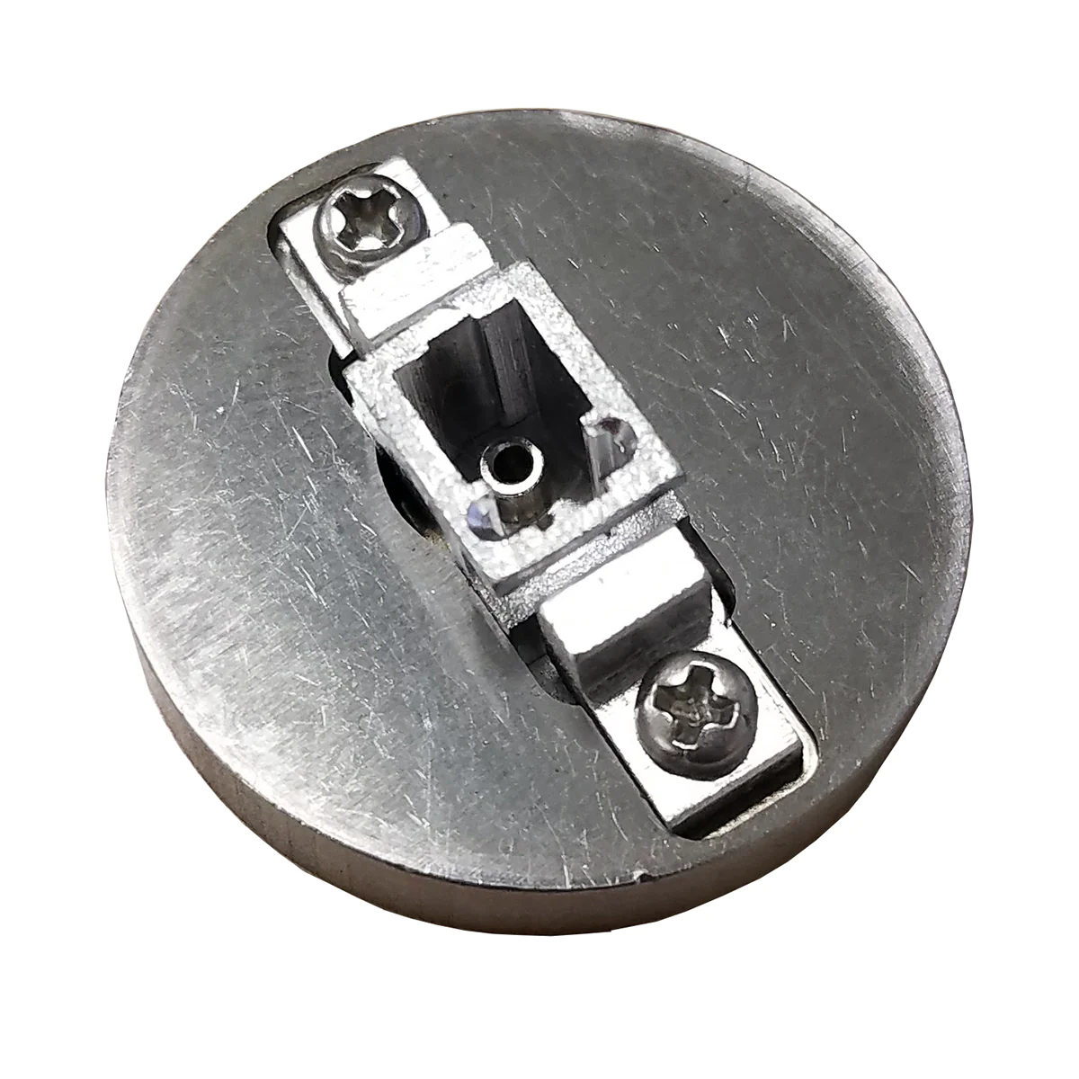 LC/APC Connector Hand Polish Puck - Stainless Steel - Groundline Cables